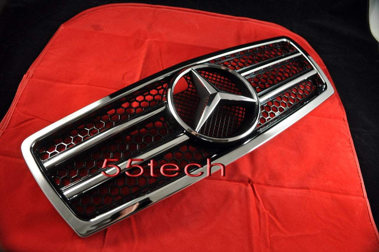Mercedes Benz W210 2000~2002 E-Class Grille w/Chrome Frame – 55tech Motors