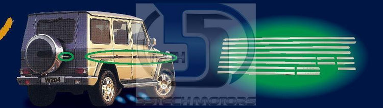 Mercedes G Class W463 Body Moulding Chrome trims molding 15 pcs ...